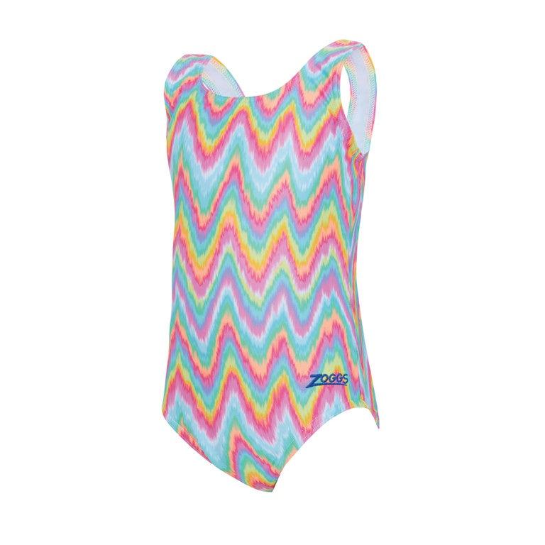 Zoggs Play Wave Girls Scoopback Swimming Costume